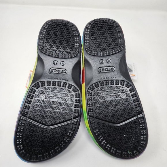 CROCS | Shoes | Crocs Slides Mens 1 Purple Red Ontheclock Graphic Slip ...